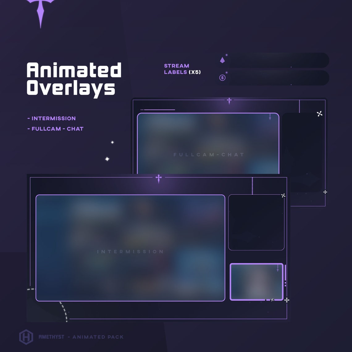 Glowing Purple Stream Package/transition/astral/vtuber - Etsy UK