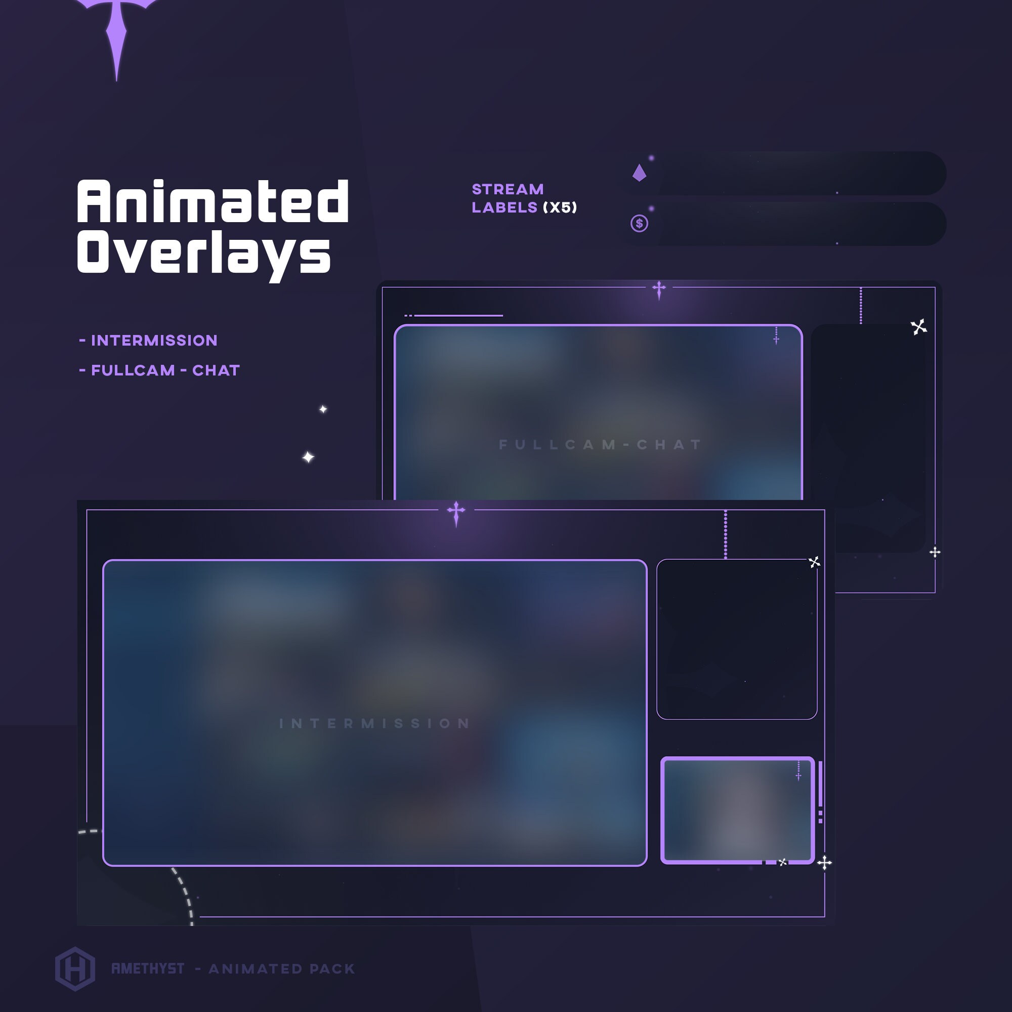 Glowing Purple Stream Package/transition/astral/vtuber Celestial ...