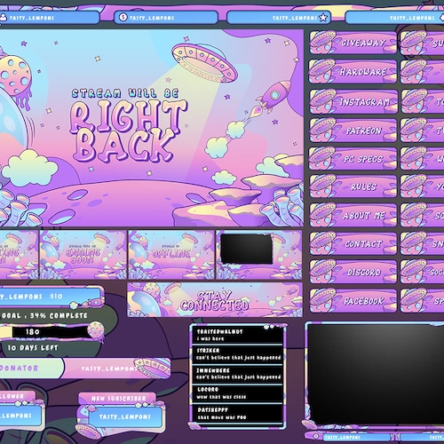 Stream Overlay Package Animated Frog Twitch Package - Etsy