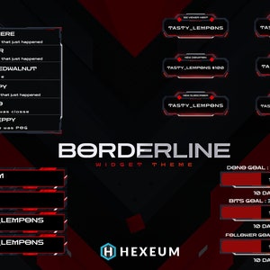 Modern Red Twitch Overlay Package : Webcam, Screens, Panels, Alerts ...