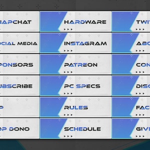 White and Purple Animated OBS Overlay Package - Etsy