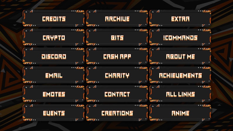 Clean Orange Animated Twitch Overlay - Etsy