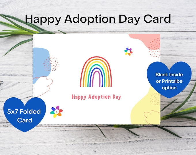 Adoption Card Personalised Congratulations on Your Adoption, Happy ...