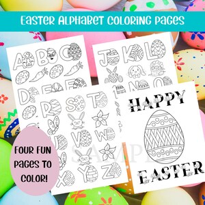 easter alphabet coloring pages