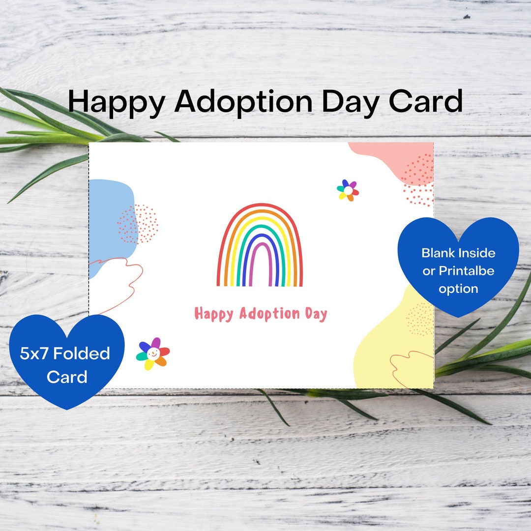 Happy Adoption Day Greeting Card, Adoption Card, Digital Print, Gotcha ...