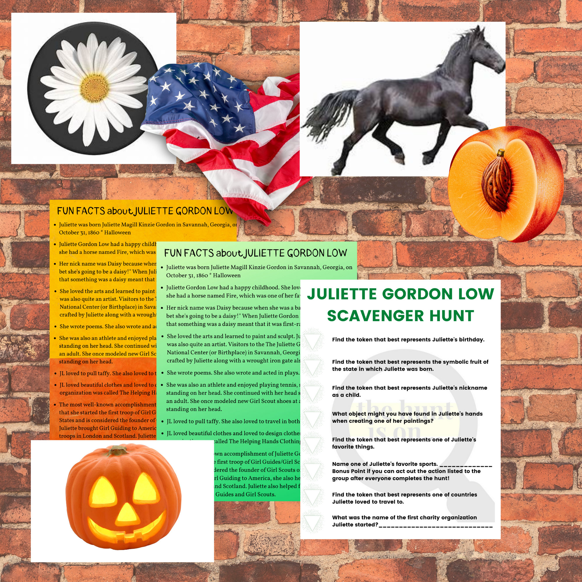 Juliette Gordon Low Scavenger Hunt, Printable Digital Download ...