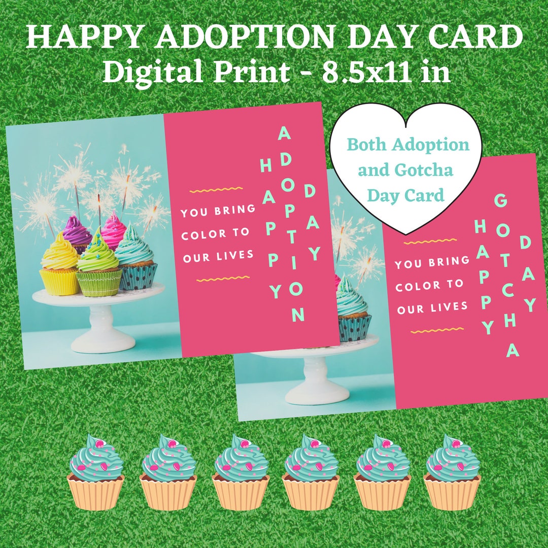 Happy Adoption Day Card, Happy Gotcha Day Card, Greeting Card, Adoption ...