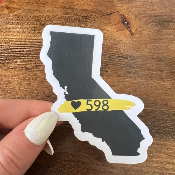 Thin Gold Line Decal - Etsy