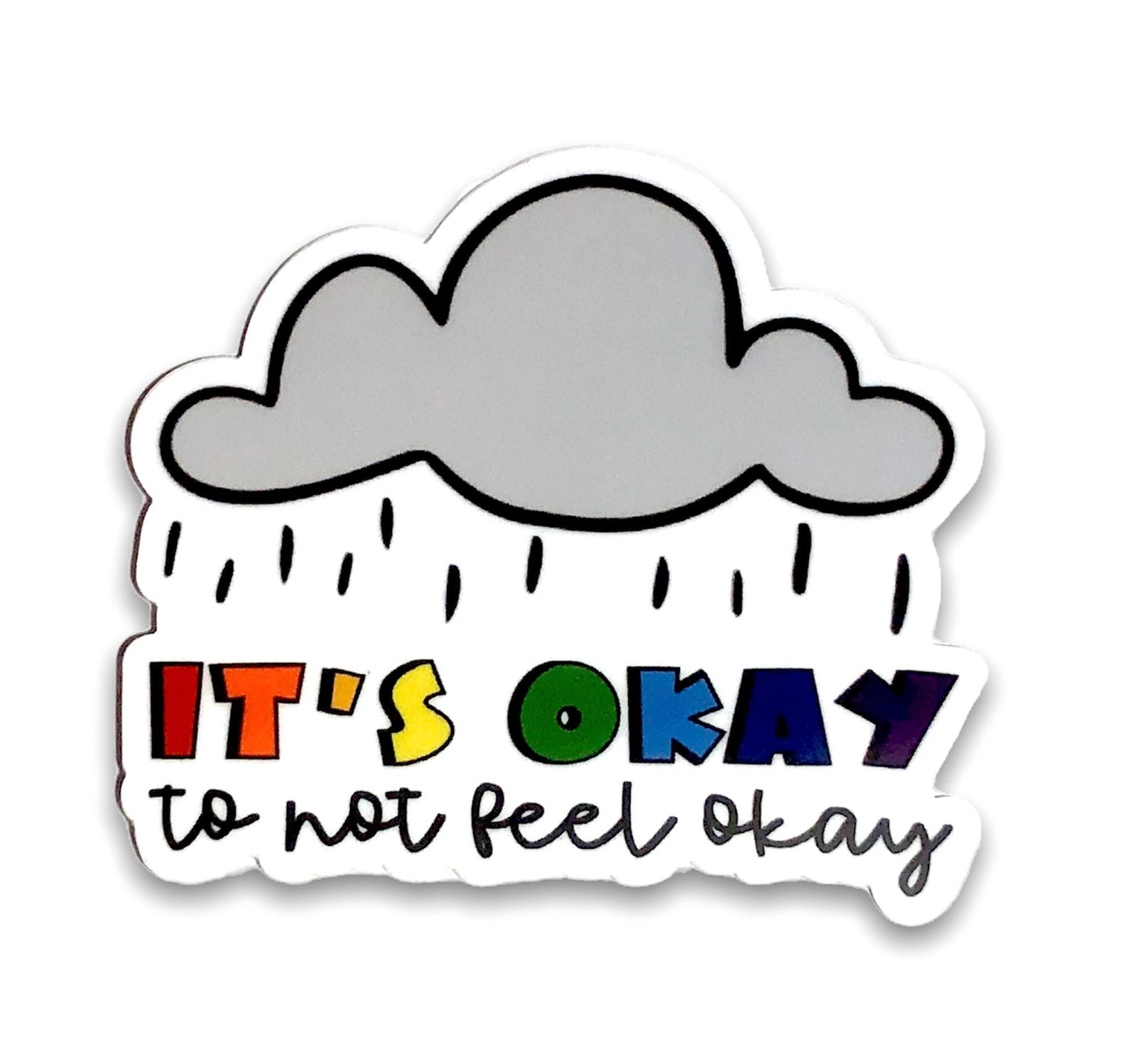 Its Okay To Not Feel Okay Waterproof Sticker Mental Health | Etsy