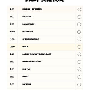Kids Daily Routine Checklist: Chore Chart & Homeschool Planner ...