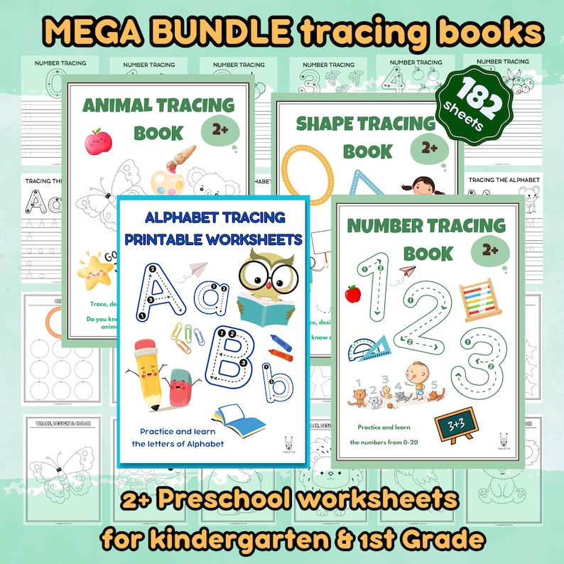 Preschool Tracing Worksheets For Kids Printable Kids Activity Workbook