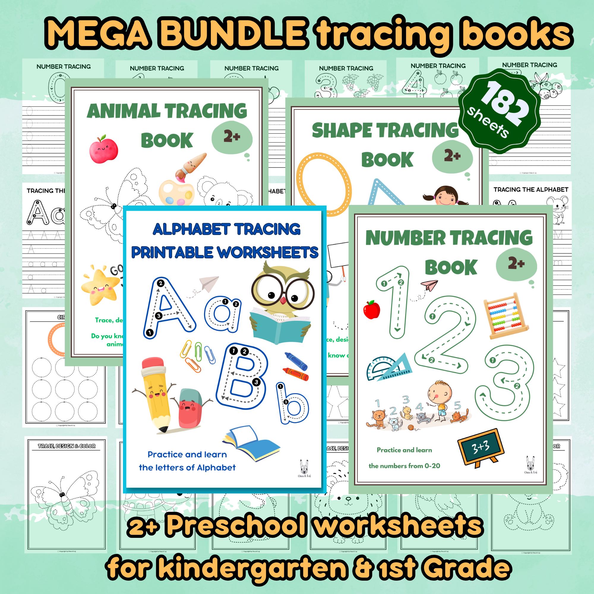 Preschool Tracing Worksheets for Kids Printable Kids Activity Workbook ...