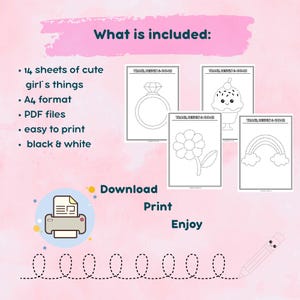 Worksheets for Girls Tracing Pages for Kids Printable Preschool ...