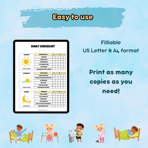 Kids Daily Routine Checklist: Chore Chart & Homeschool Planner ...
