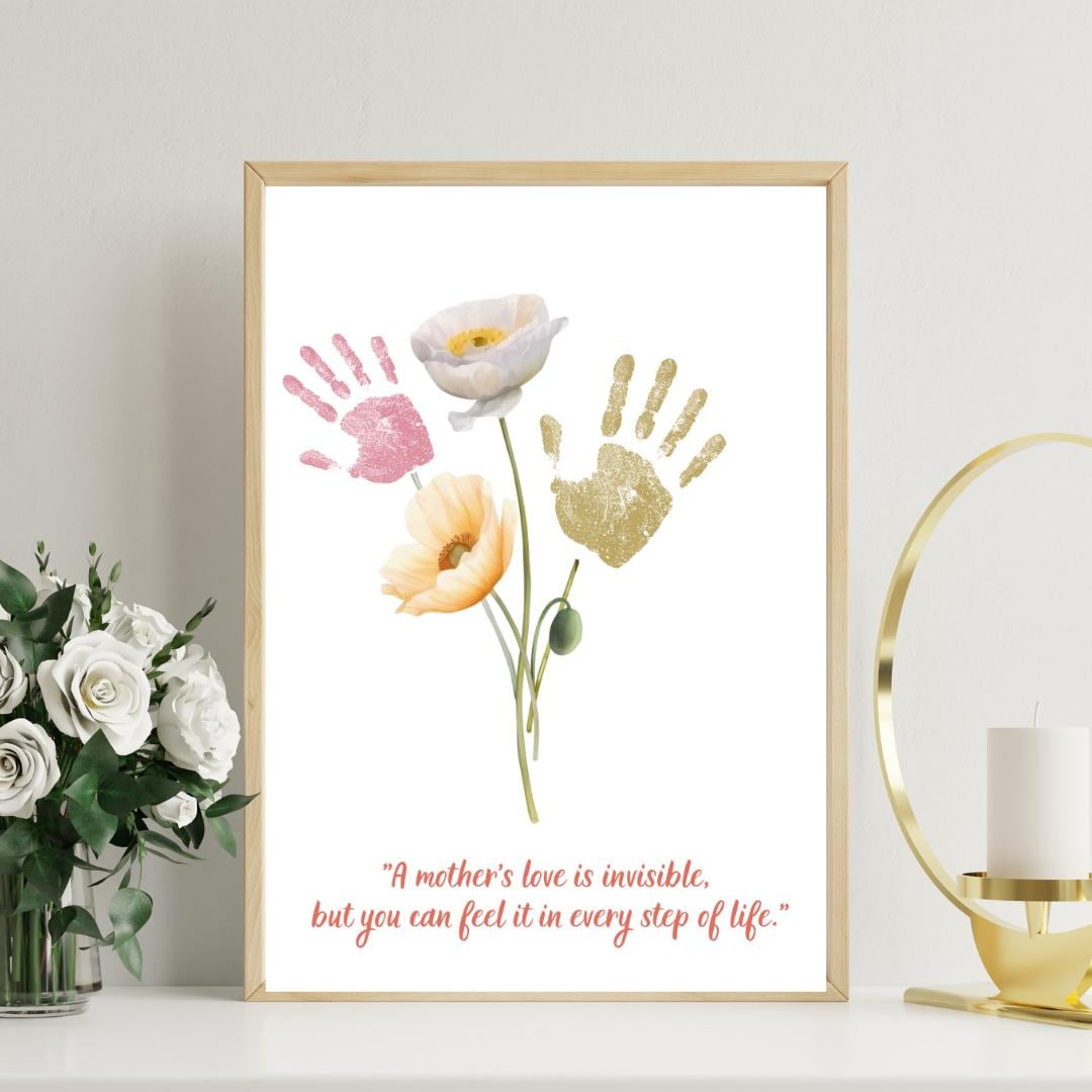 Poppy Flower Handprint Art, Mother's Day Keepsake (PDF) - Etsy