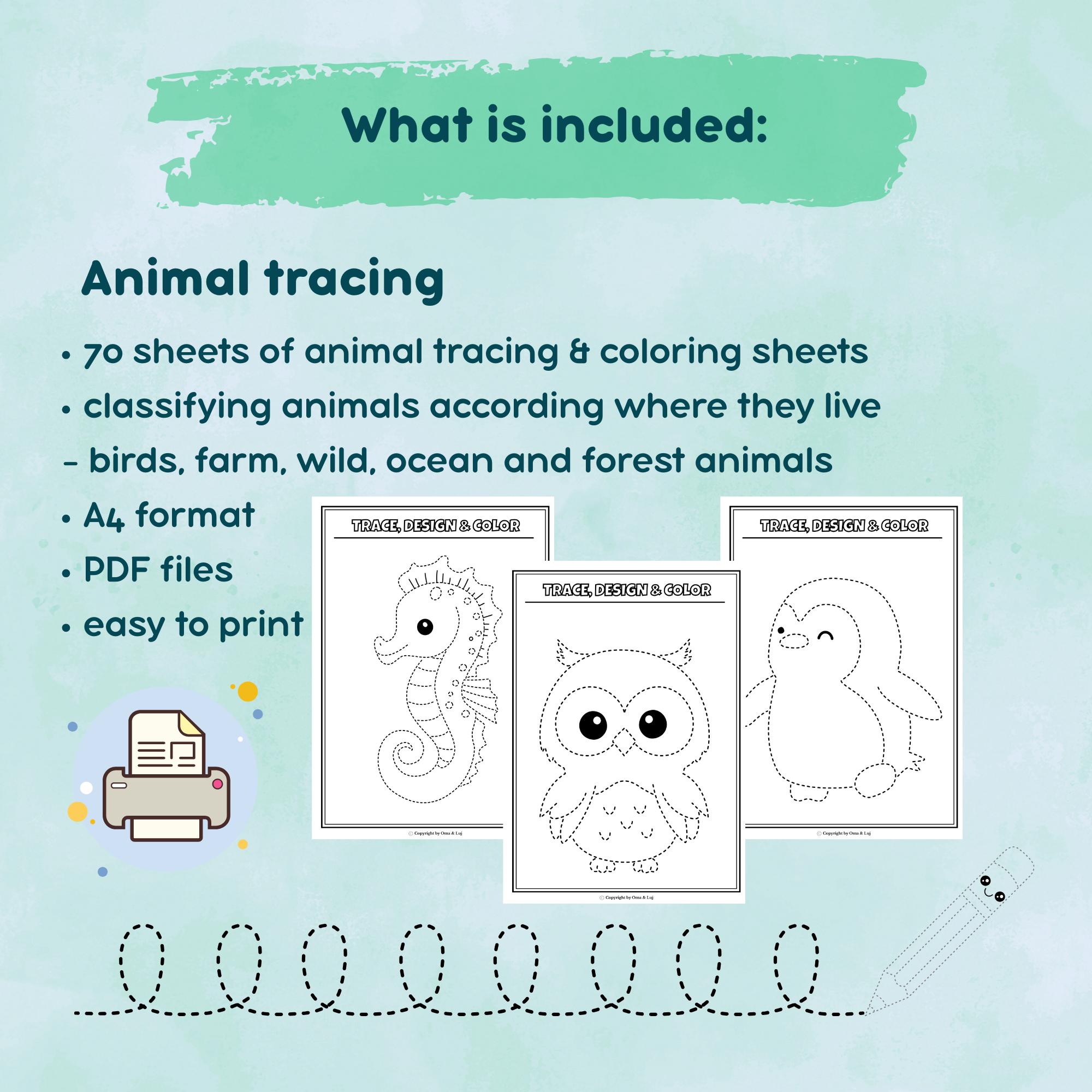 Preschool Tracing Worksheets for Kids Printable Kids Activity Workbook ...