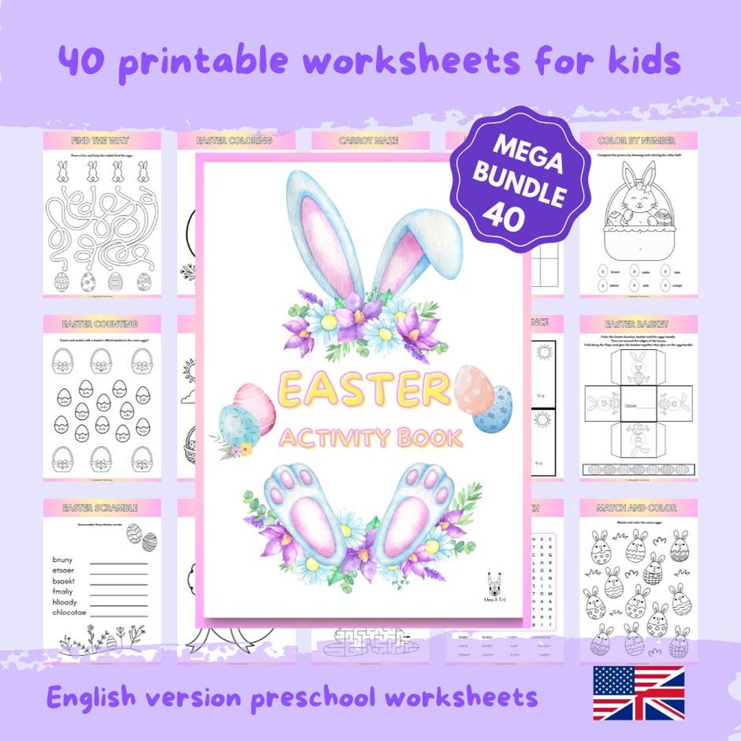 Easter Printable Activity Worksheets Easter Kids Activity Games Easter ...