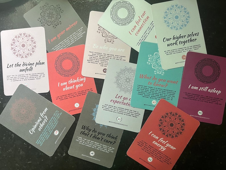 30 Love Oracle Cards With Key Words 24-48 Hours Love Oracle Card Pull ...