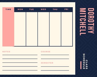 EDITABLE CLASS SCHEDULE Pastel Flower Retro Classroom - Etsy