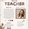 Editable Meet the Teacher Template, Botanical All About Me Printable ...