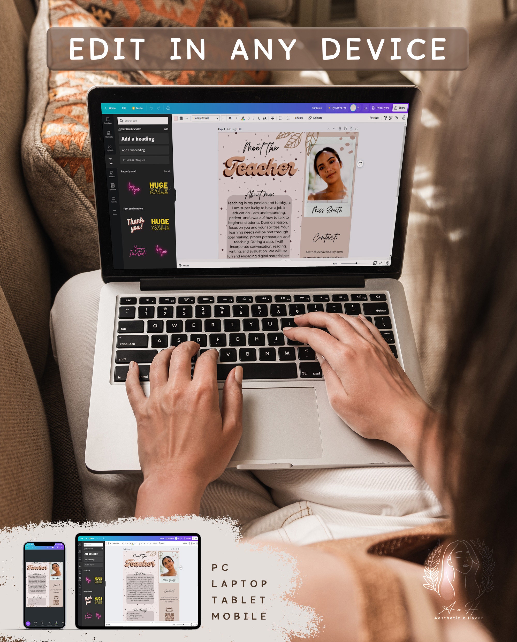 Editable Meet the Teacher Template, Coffee Latte Student Intro Letter ...