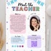 Editable Meet the Teacher Template, Pastel New Teacher Intro Printable ...