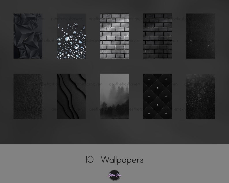 250 Pcs Black Ios 14 Icons, Grey Aesthetic iPhone App Icons, White ...