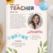 Editable Meet the Teacher Template, Botanical All About Me Printable ...