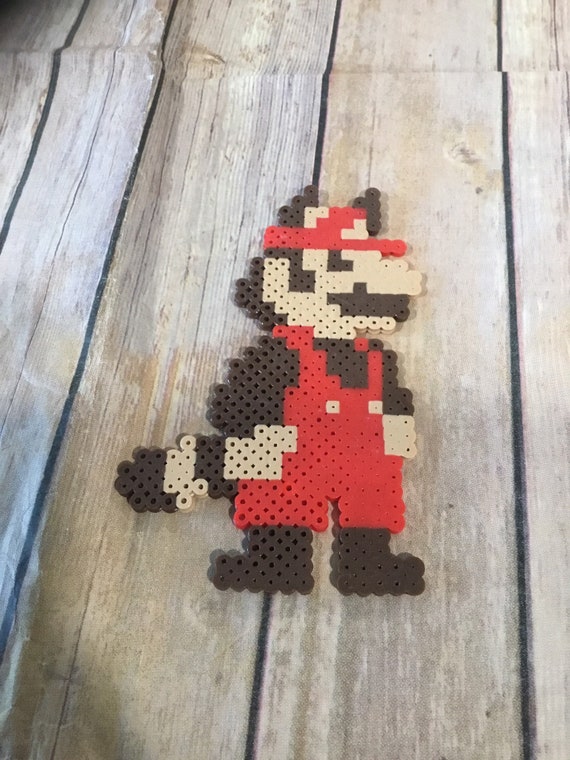 Raccoon Mario super Mario Bros 1 Style Perler Bead Design | Etsy