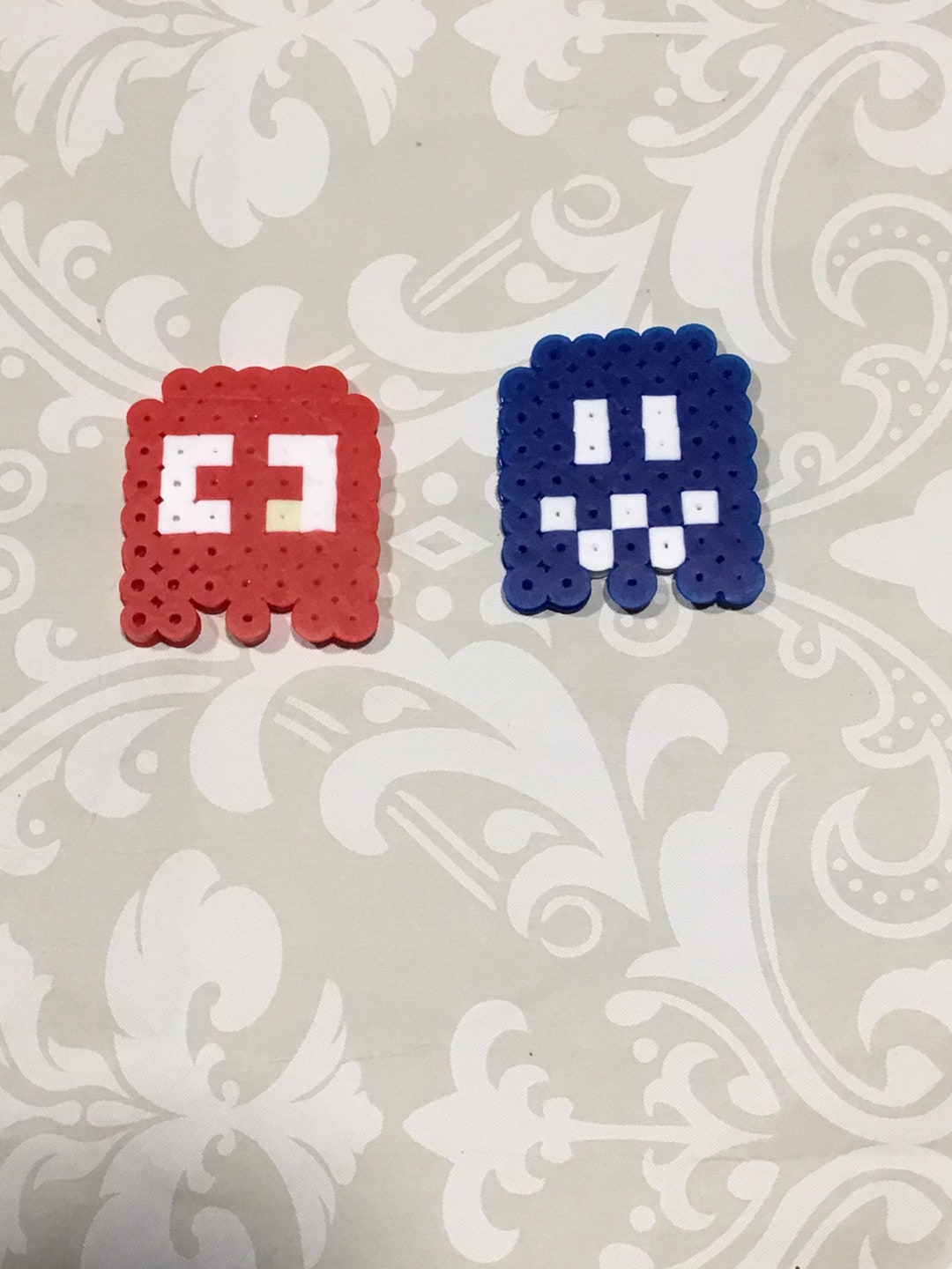 Set of Two Pac Man Ghosts Perler Bead Design - Etsy