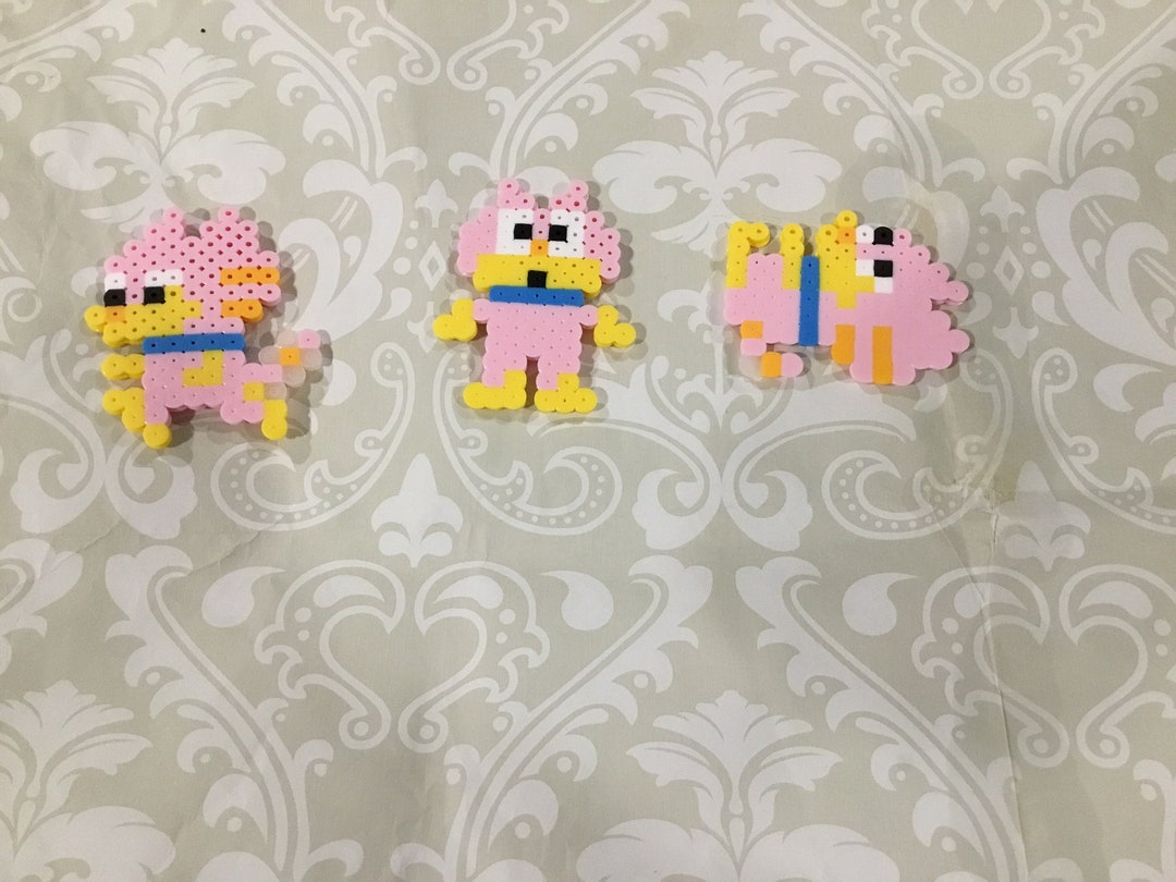 Namco Mappy Three-set Mewkies/pink Kittens Perler Bead Design - Etsy