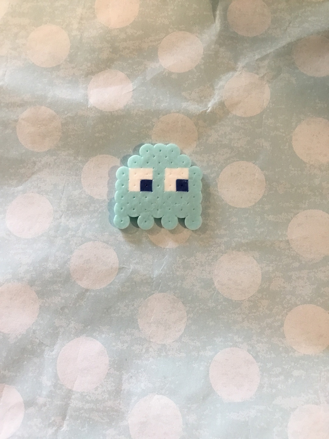 Pac Man Light Blue Ghost “inky” Perler Bead Design - Etsy