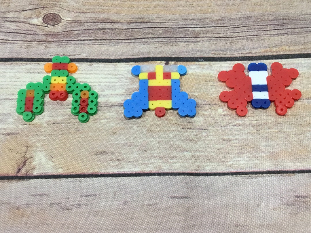 Set of Three Two Aliens and Boss Perler Bead Design - Etsy