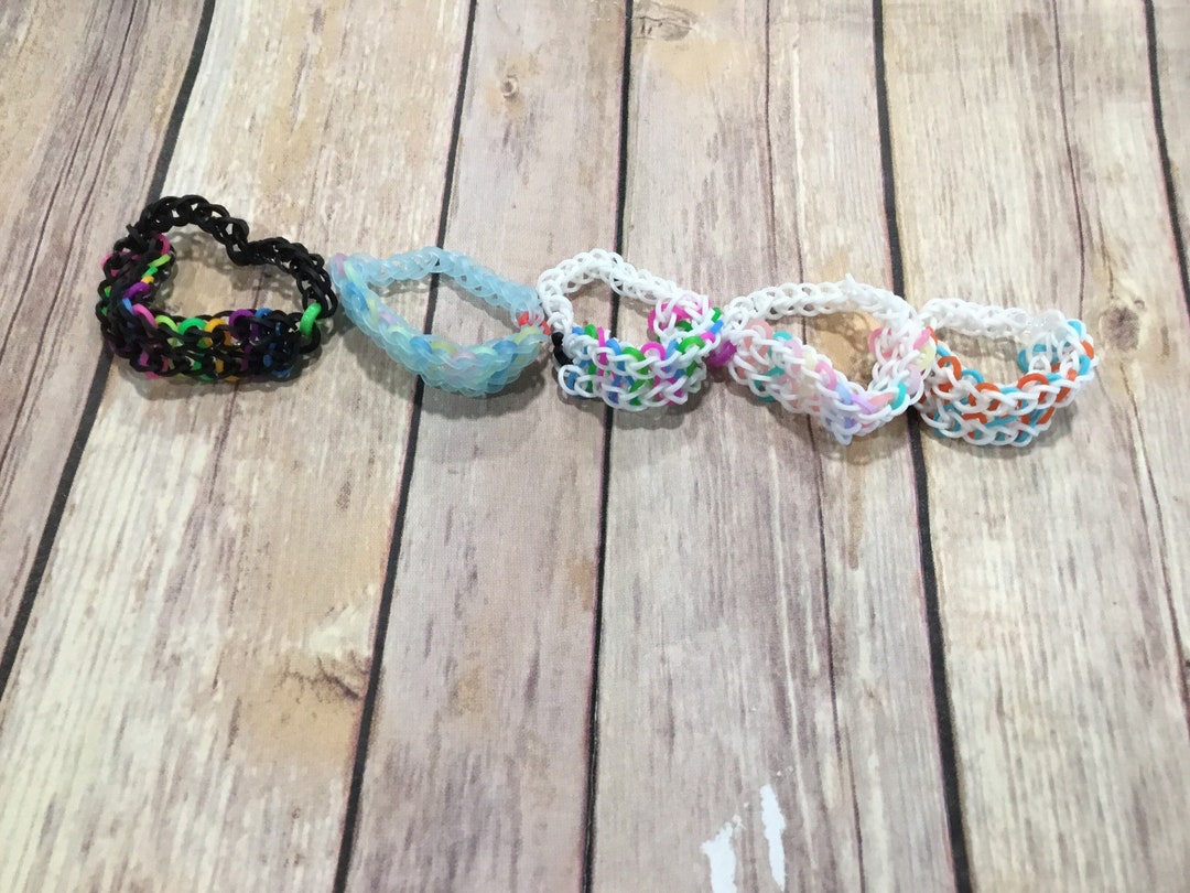 Set of Five Rainbow Loom Infinity Bracelets - Etsy