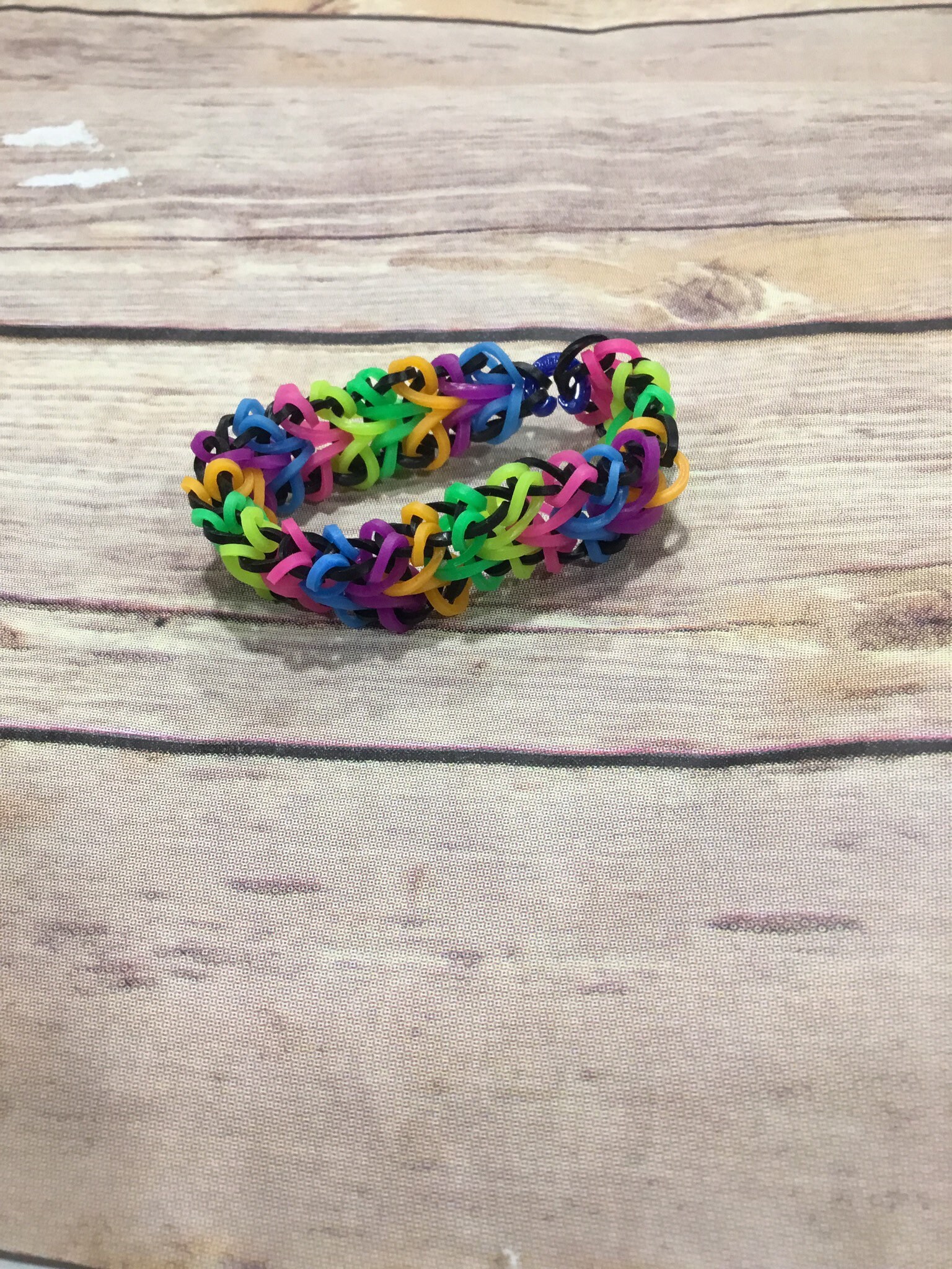 Set of 5 Rainbow Loom Band Bracelets - Etsy