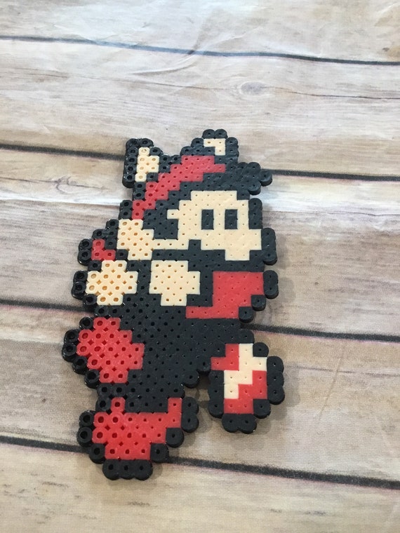 Super Mario Bros. 3 Raccoon Mario Skidding Perler Bead Design | Etsy