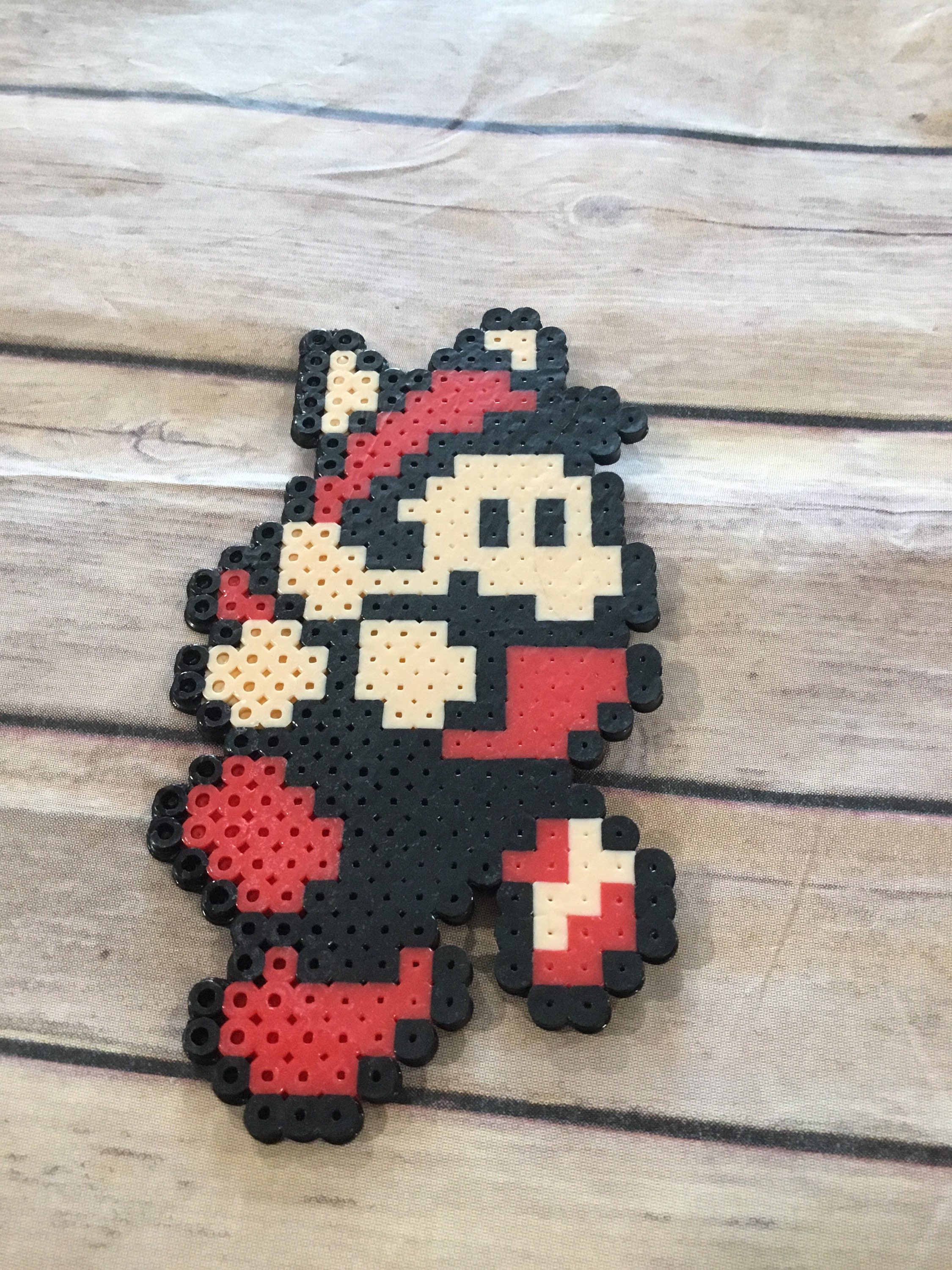 Super Mario Bros. 3 Raccoon Mario Skidding Perler Bead Design - Etsy