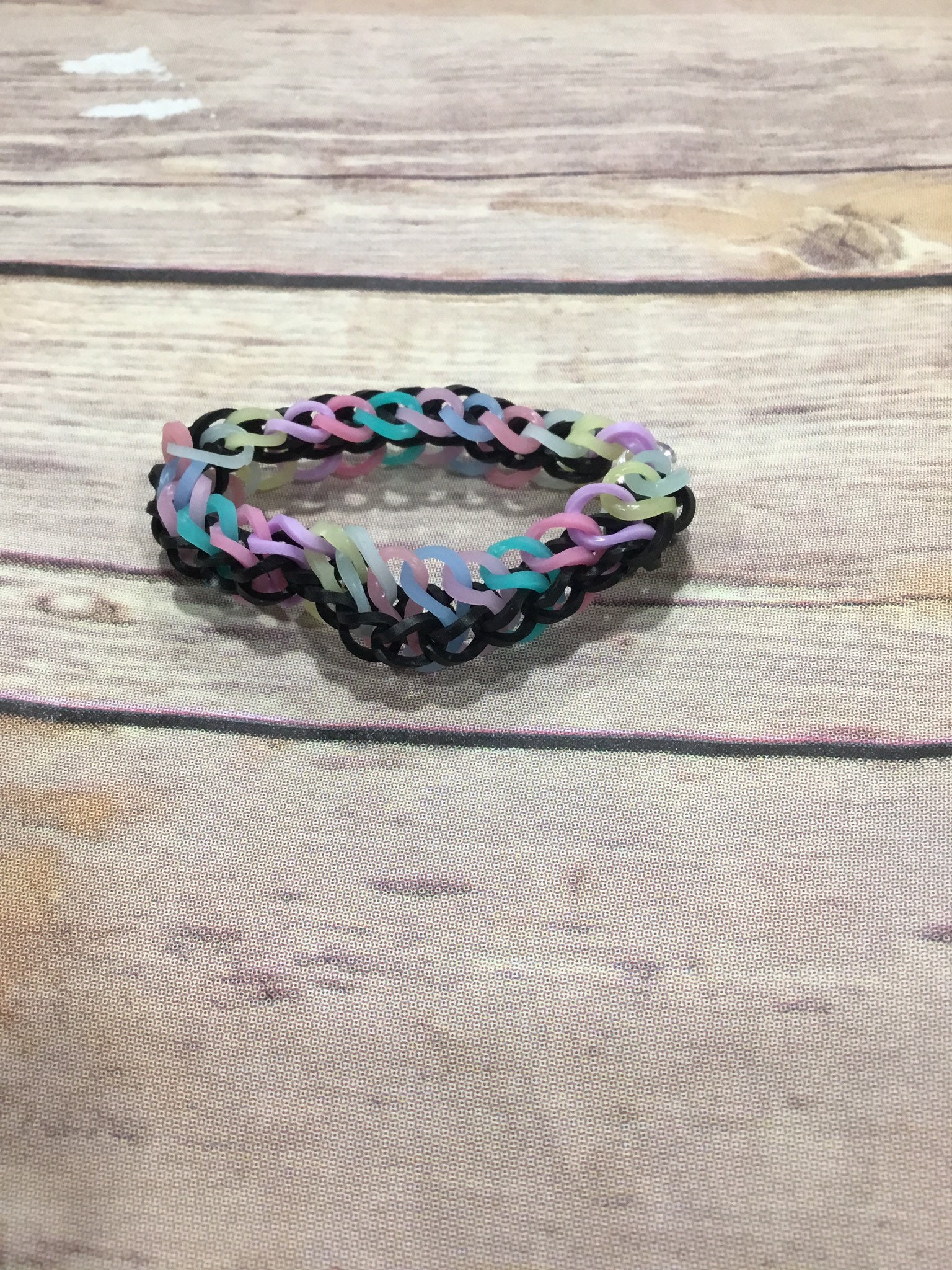 Set of 5 Rainbow Loom Band Bracelets - Etsy