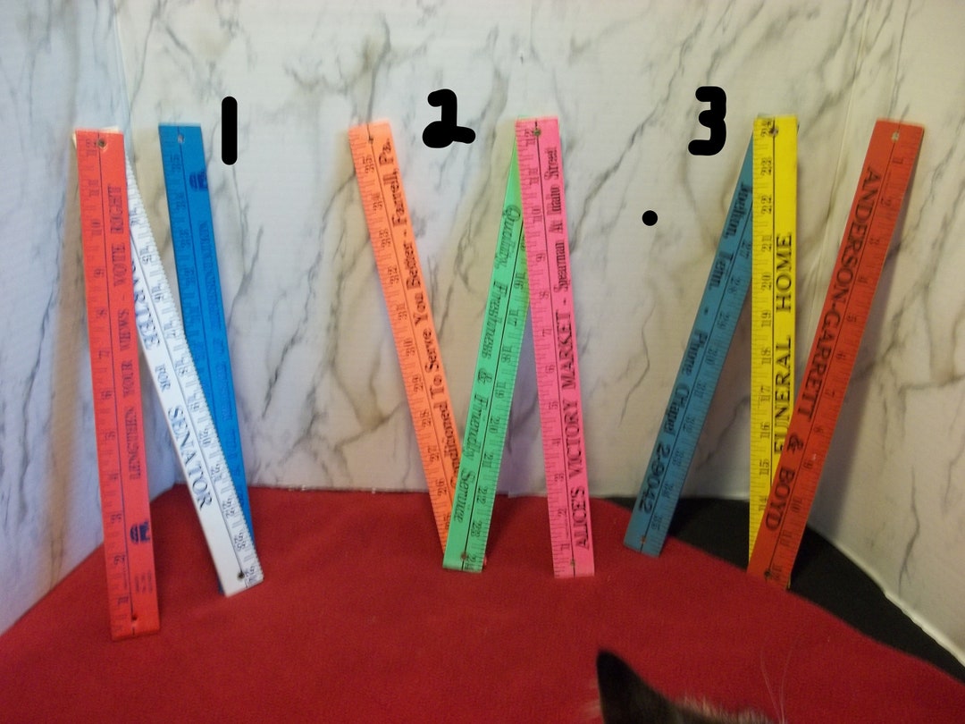 Ruler Folding Wood Yardstick Tri-color Ruler CHOICE Vintage Advertising ...