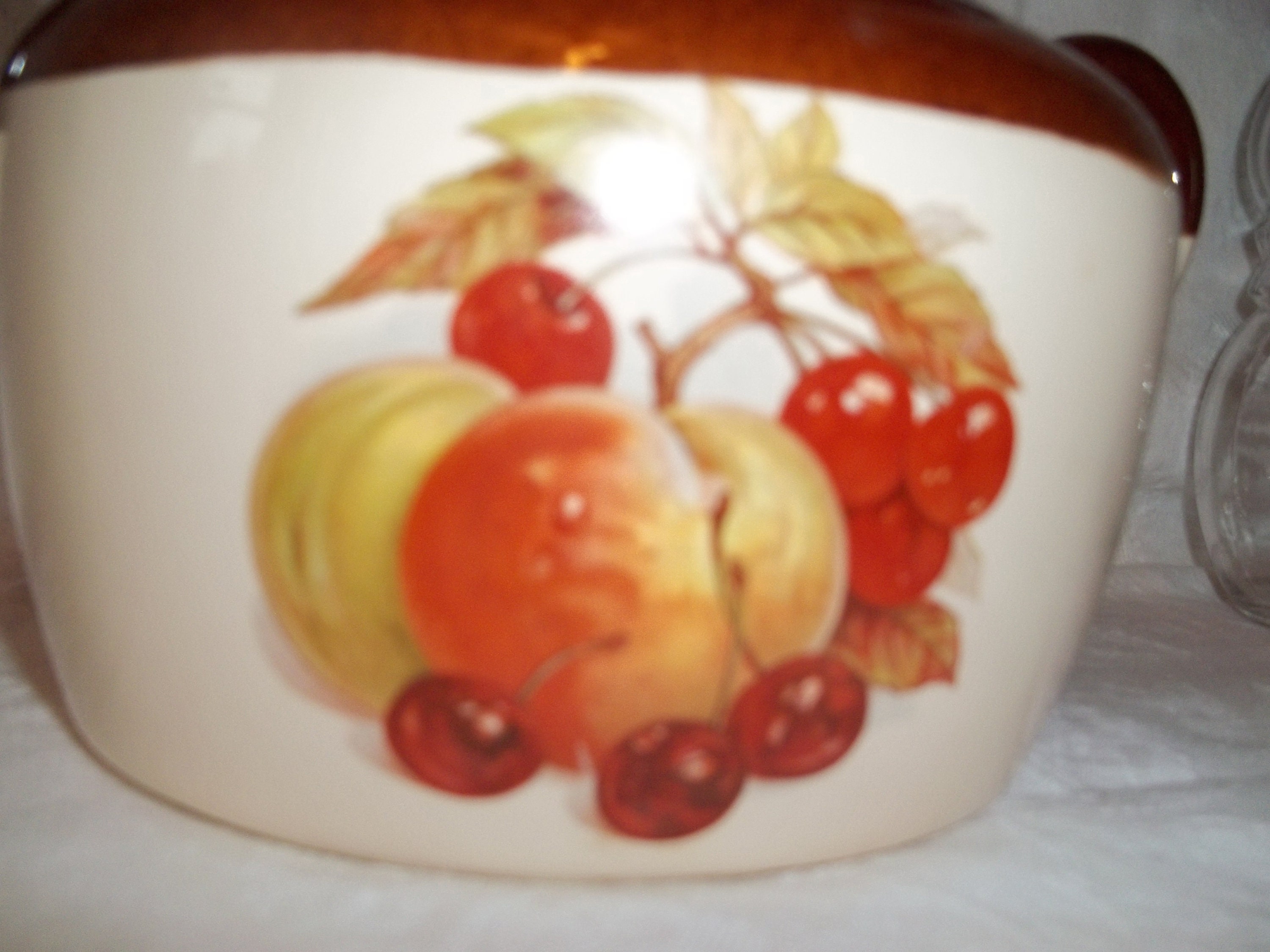 Mccoy Clay Bean Clay Pot Vintage Fruit Festival Design New Open Box 1 ...