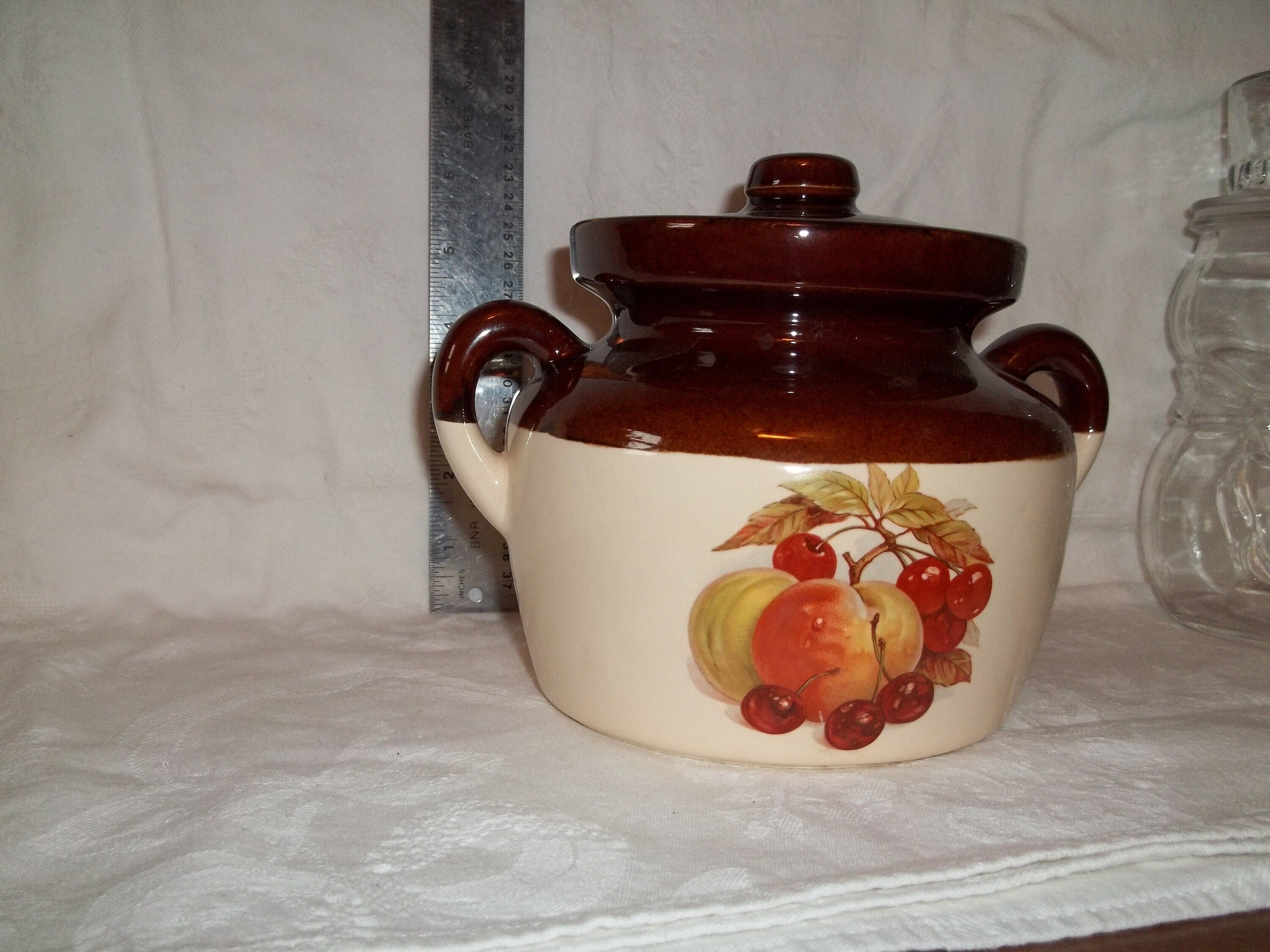 Mccoy Clay Bean Clay Pot Vintage Fruit Festival Design New Open Box 1 ...