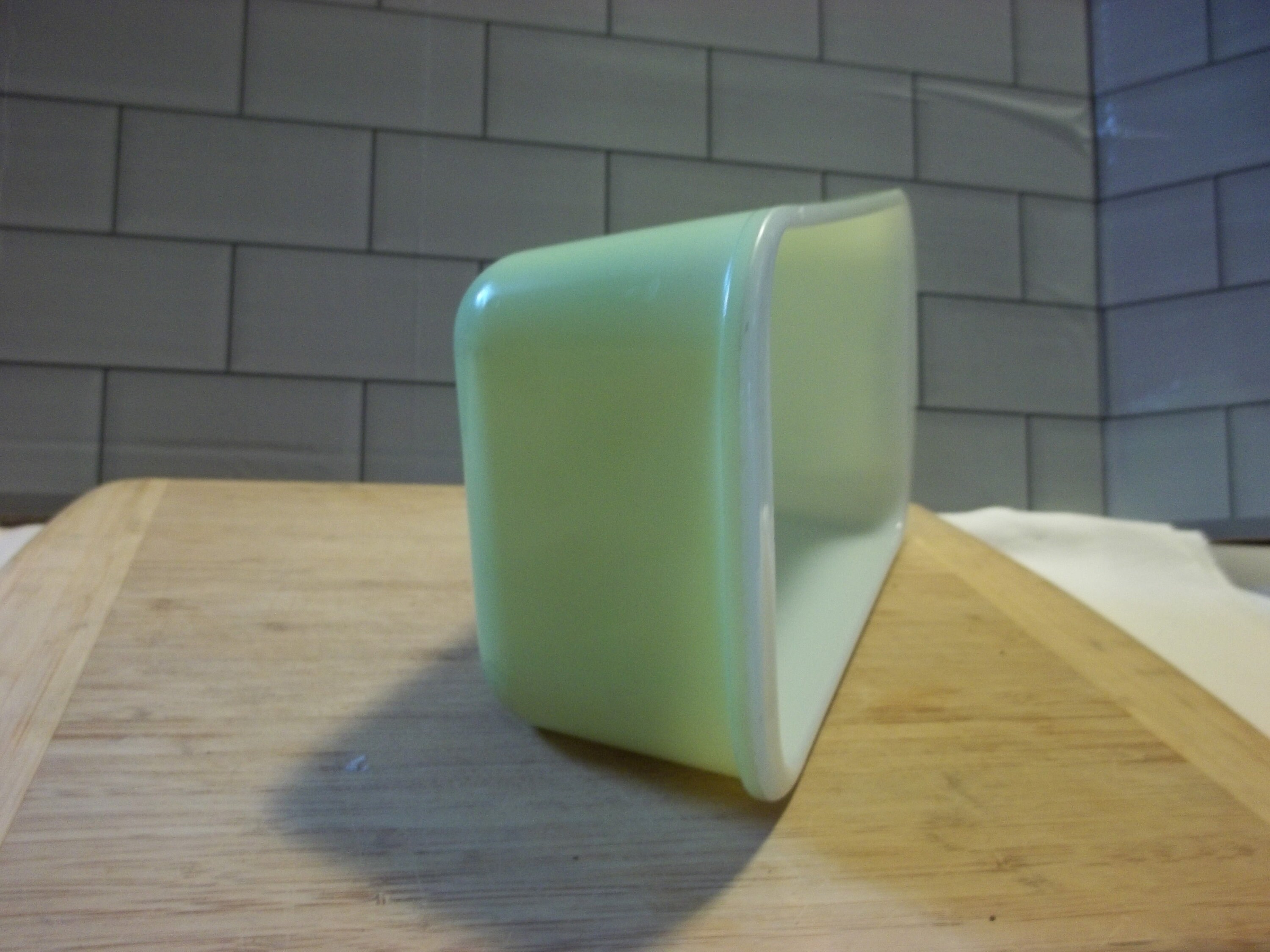 Pyrex Bread Pan Retro MCM Vintage Lemon Yellow Lime Green Glass ...