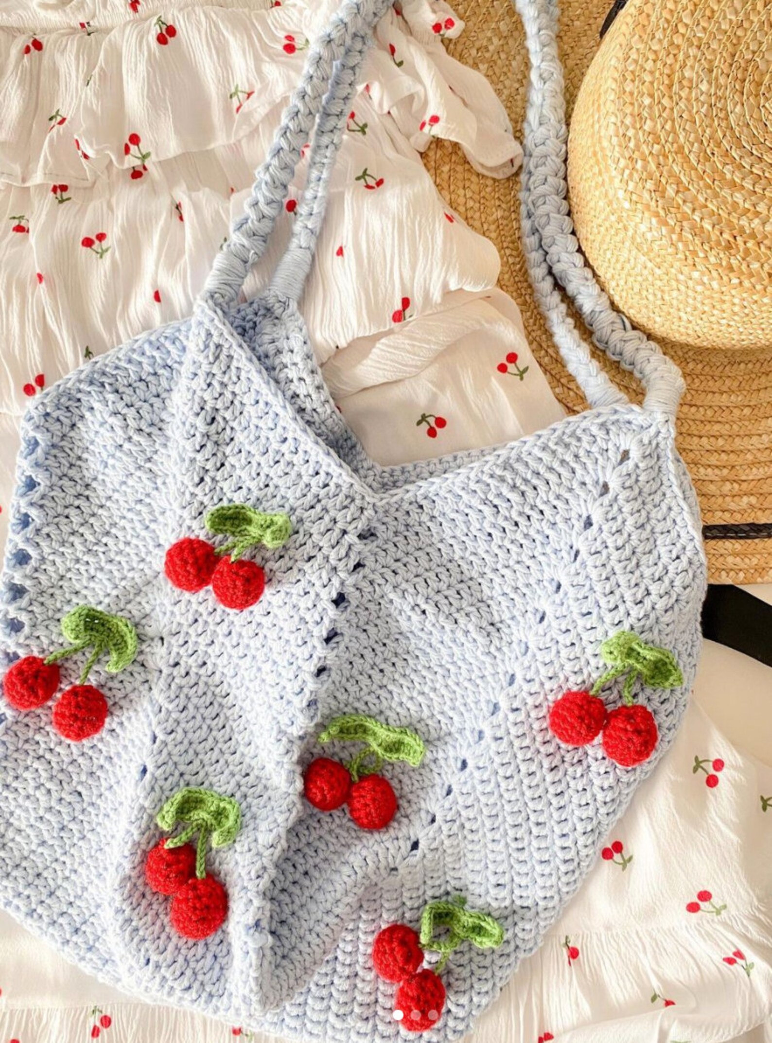 Crochet Cherry Bag - Etsy