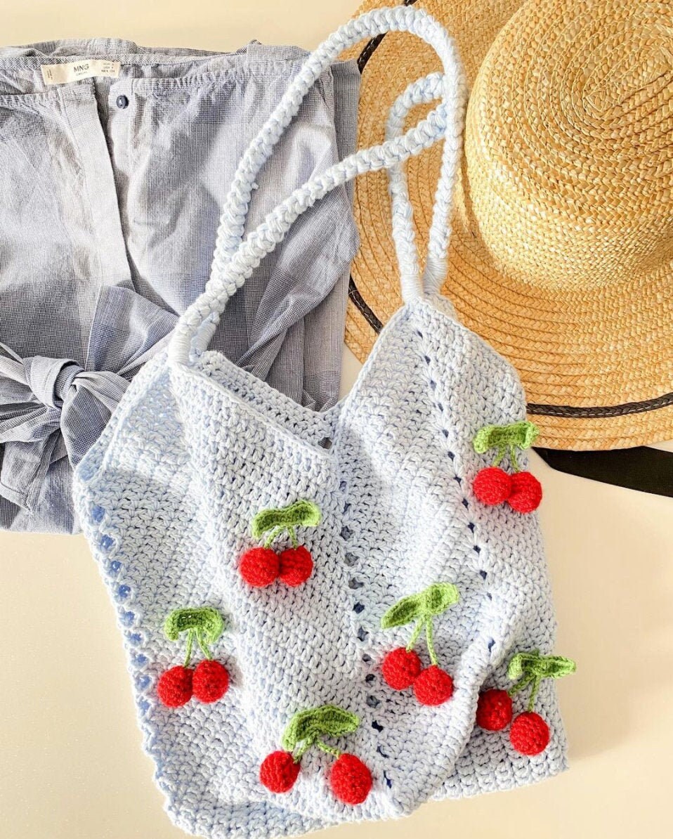Crochet Cherry Bag - Etsy