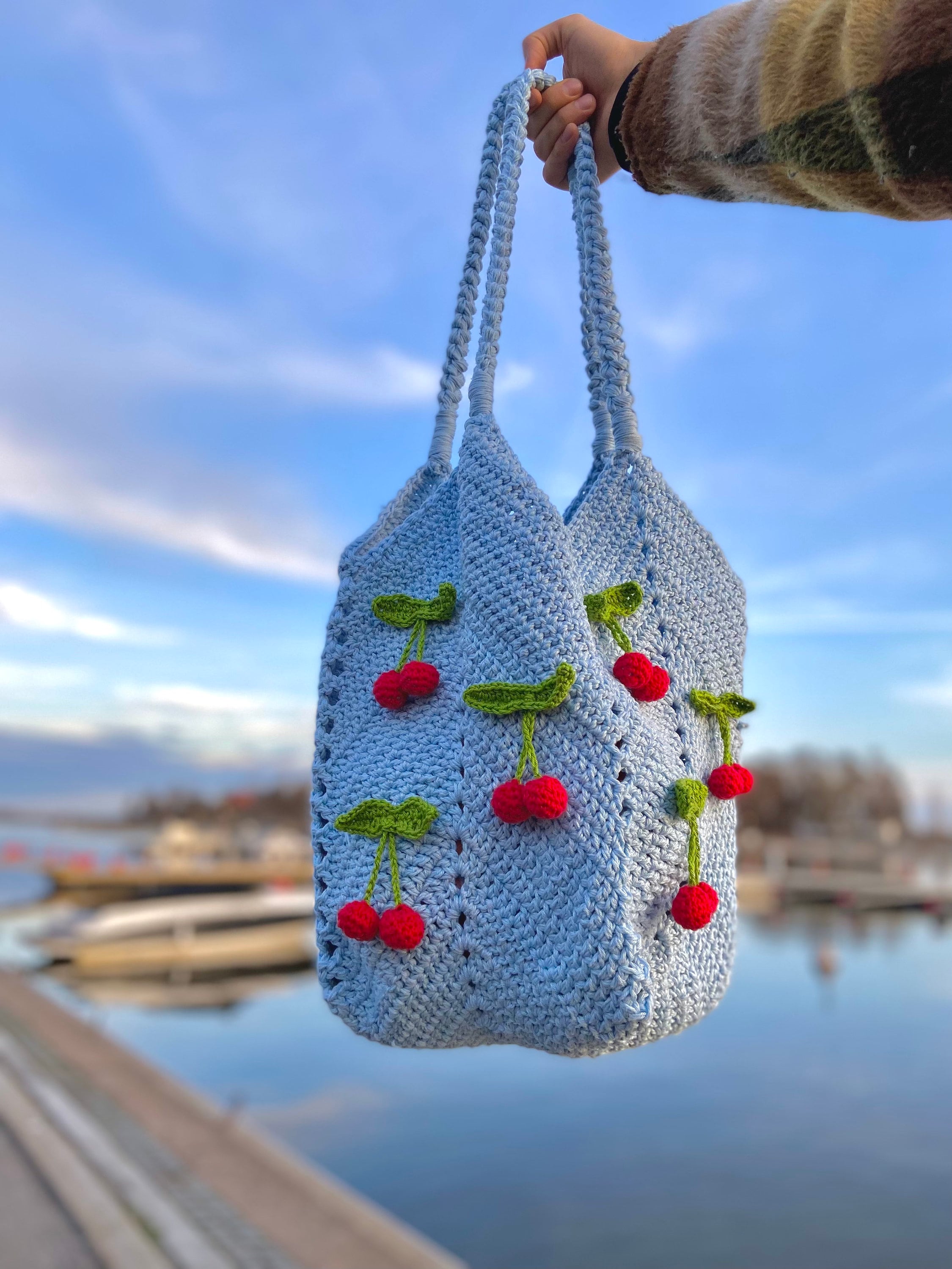 Crochet Cherry Bag | PDF Pattern + Youtube Free Video Link | DIY | Full ...