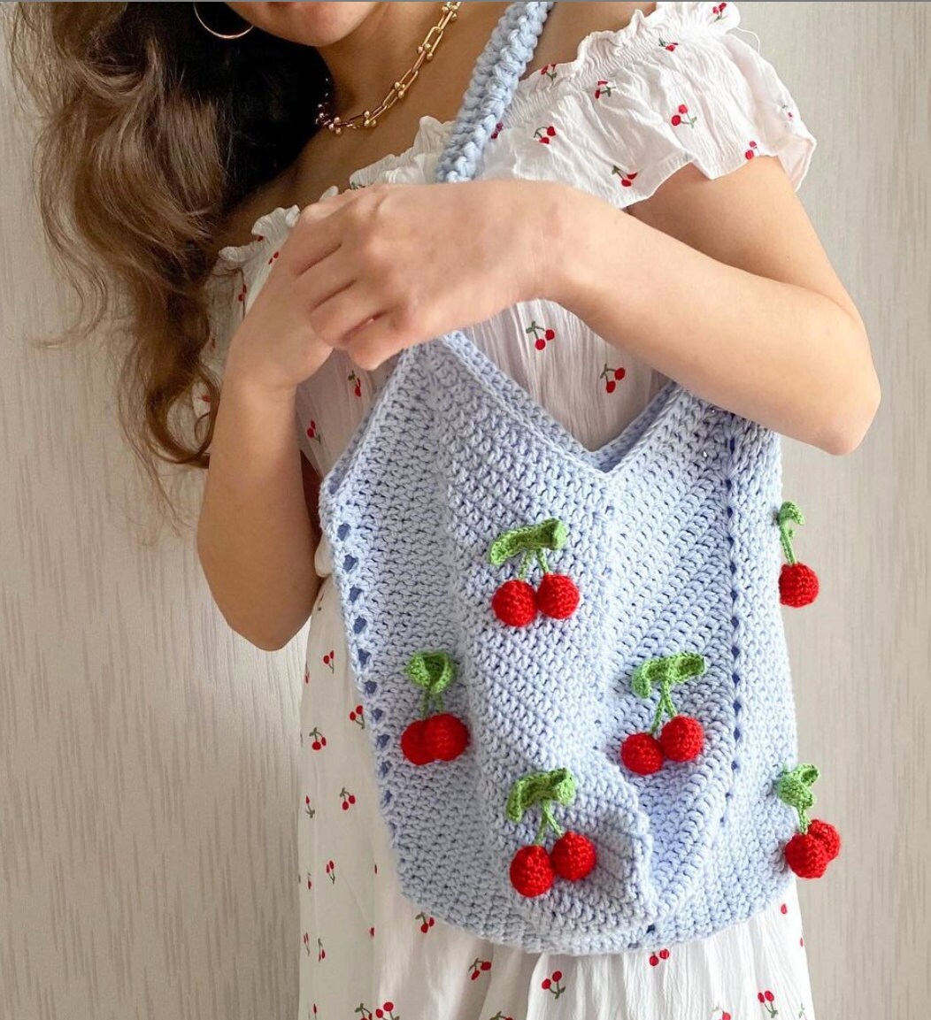 Crochet Cherry Bag - Etsy