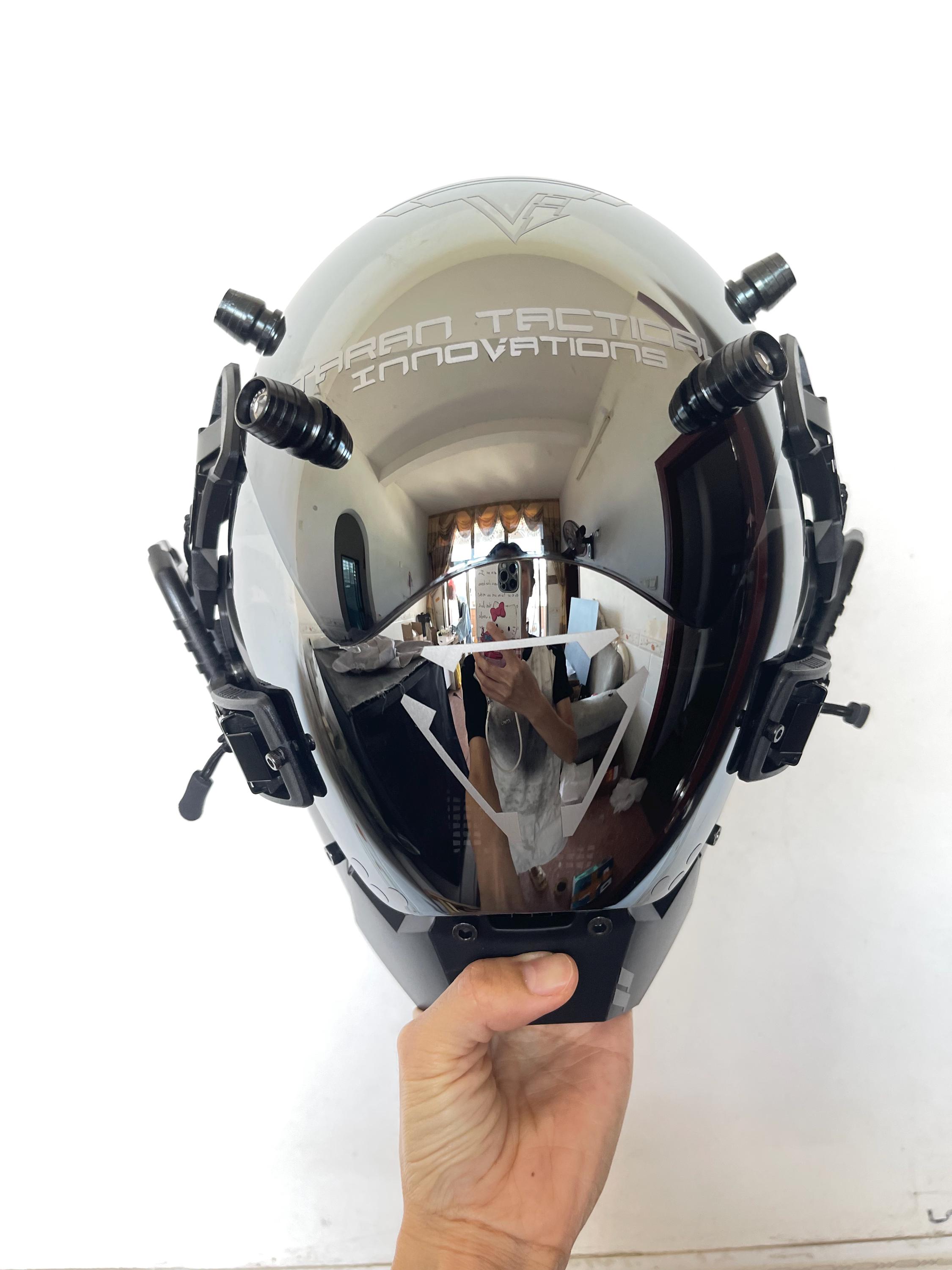 Mask for Men Black Cosplay Helmet Mask Costume, Futuristic Cool Masks ...