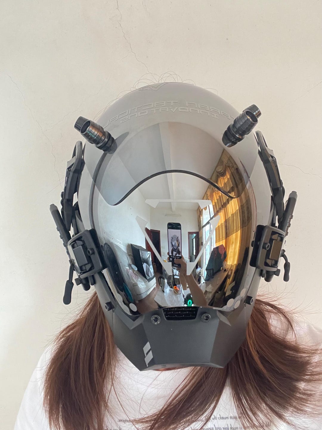 Mask for Men Black Cosplay Helmet Mask Costume, Futuristic Cool Masks ...