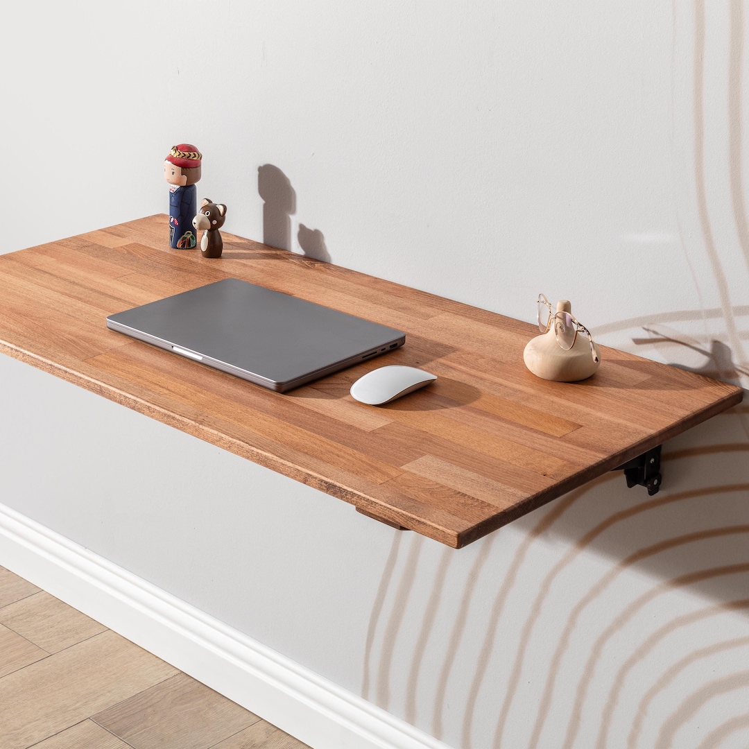 Foldable desk wood store