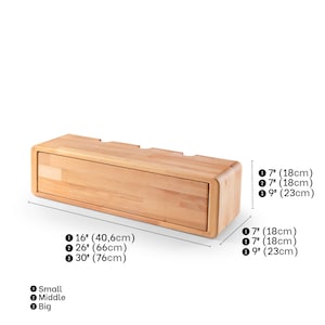 Storage Shelf and Cord Organizer, Wooden Cord Box, Floating Cable Box ...